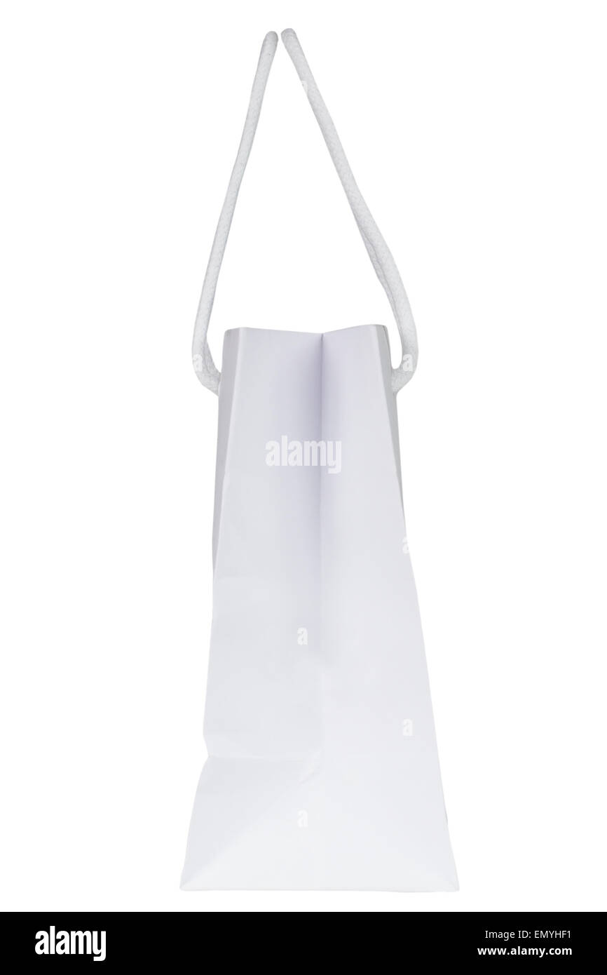 Blank white paper bag Stock Photo - Alamy