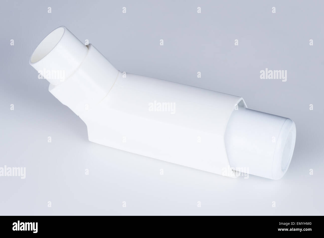 Asthma inhaler on a gray background with copy space Stock Photo - Alamy