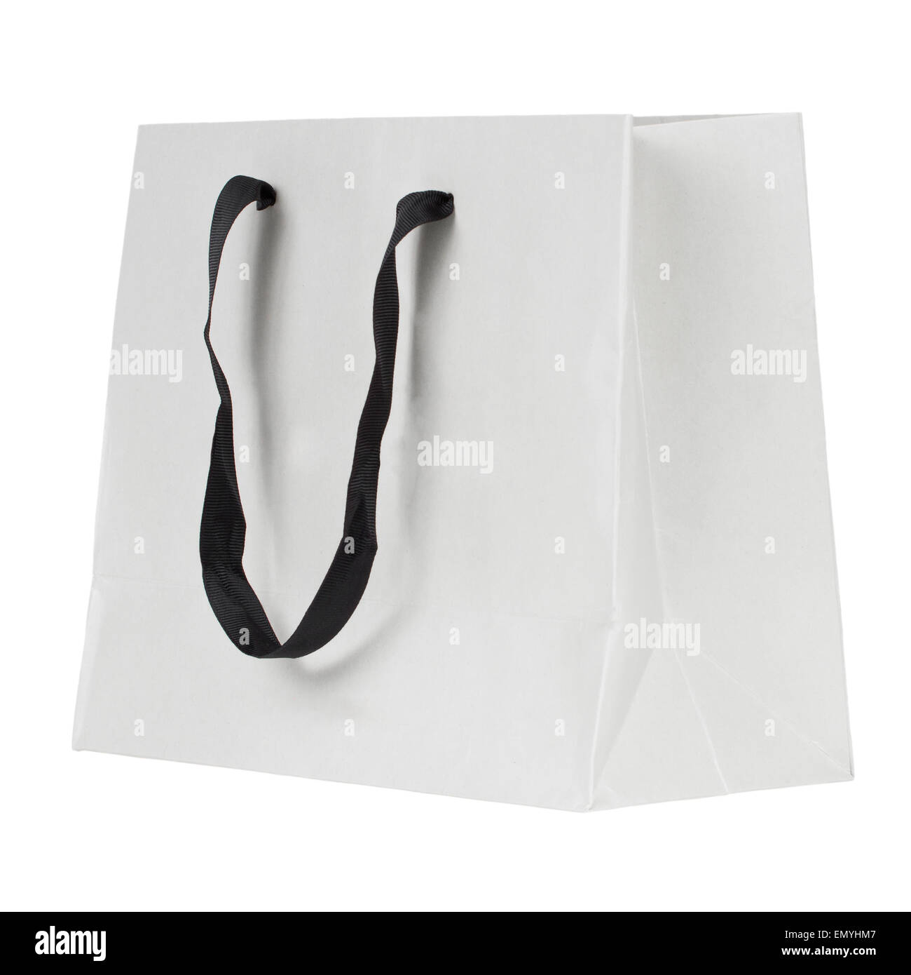 Blank shopping bag isolated on a white background Stock Photo - Alamy