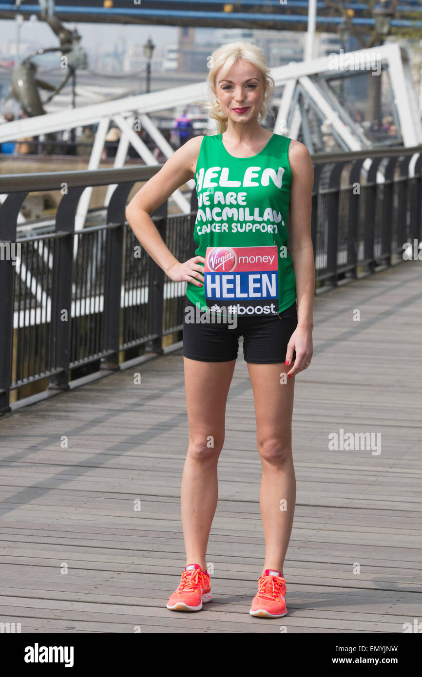 London, UK. 24 April 2015. Call the Midwife actress Helen George ...