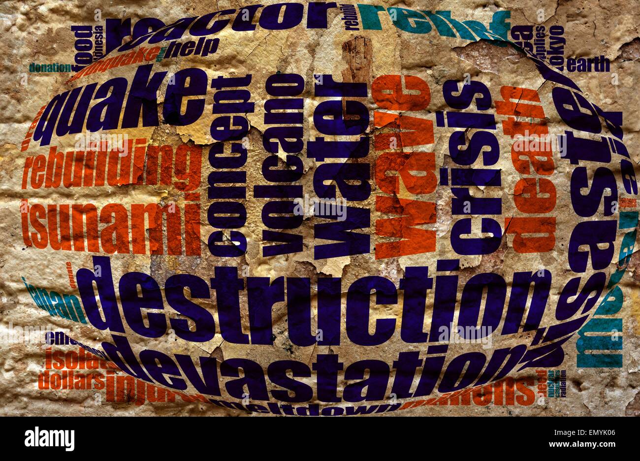 Disaster word cloud Stock Photo - Alamy