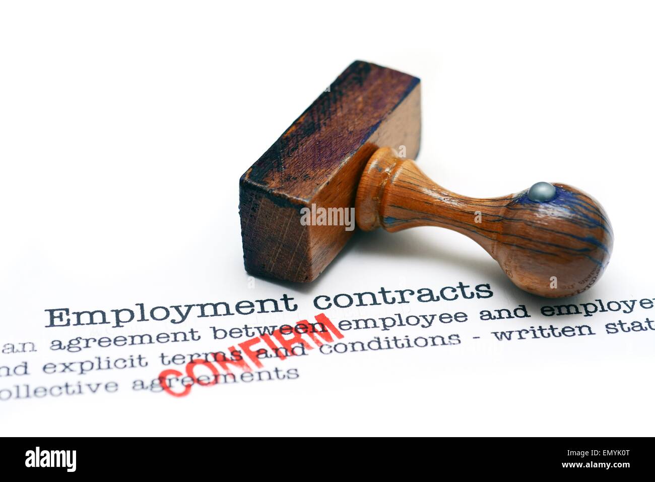 Employment contract - confirm Stock Photo - Alamy