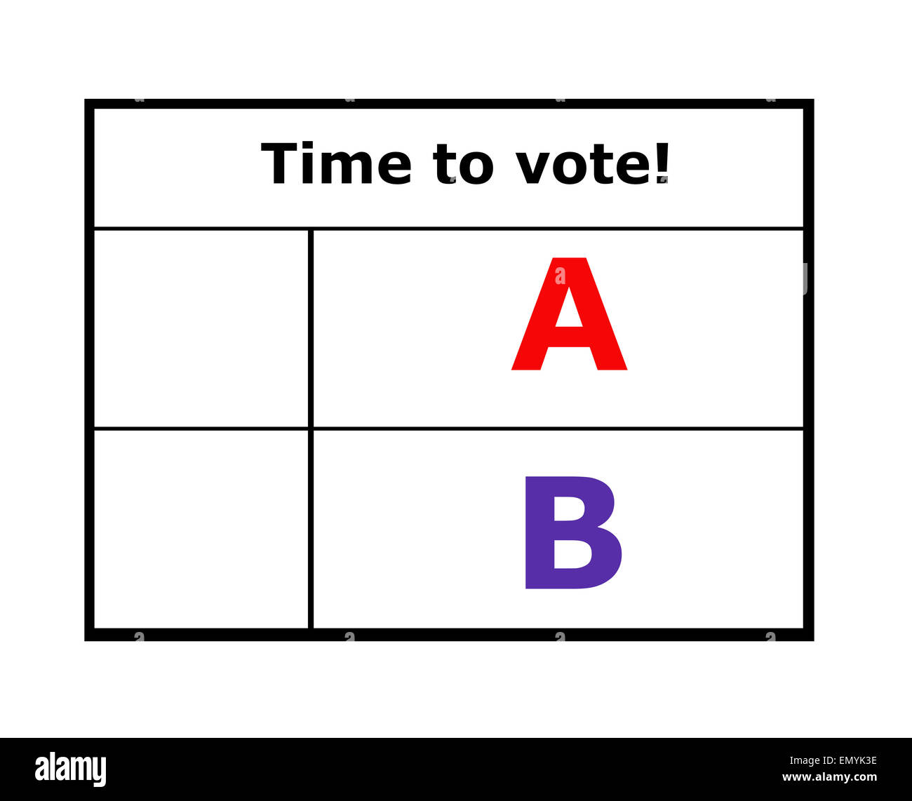 Illustration image of a voting form Stock Photo - Alamy