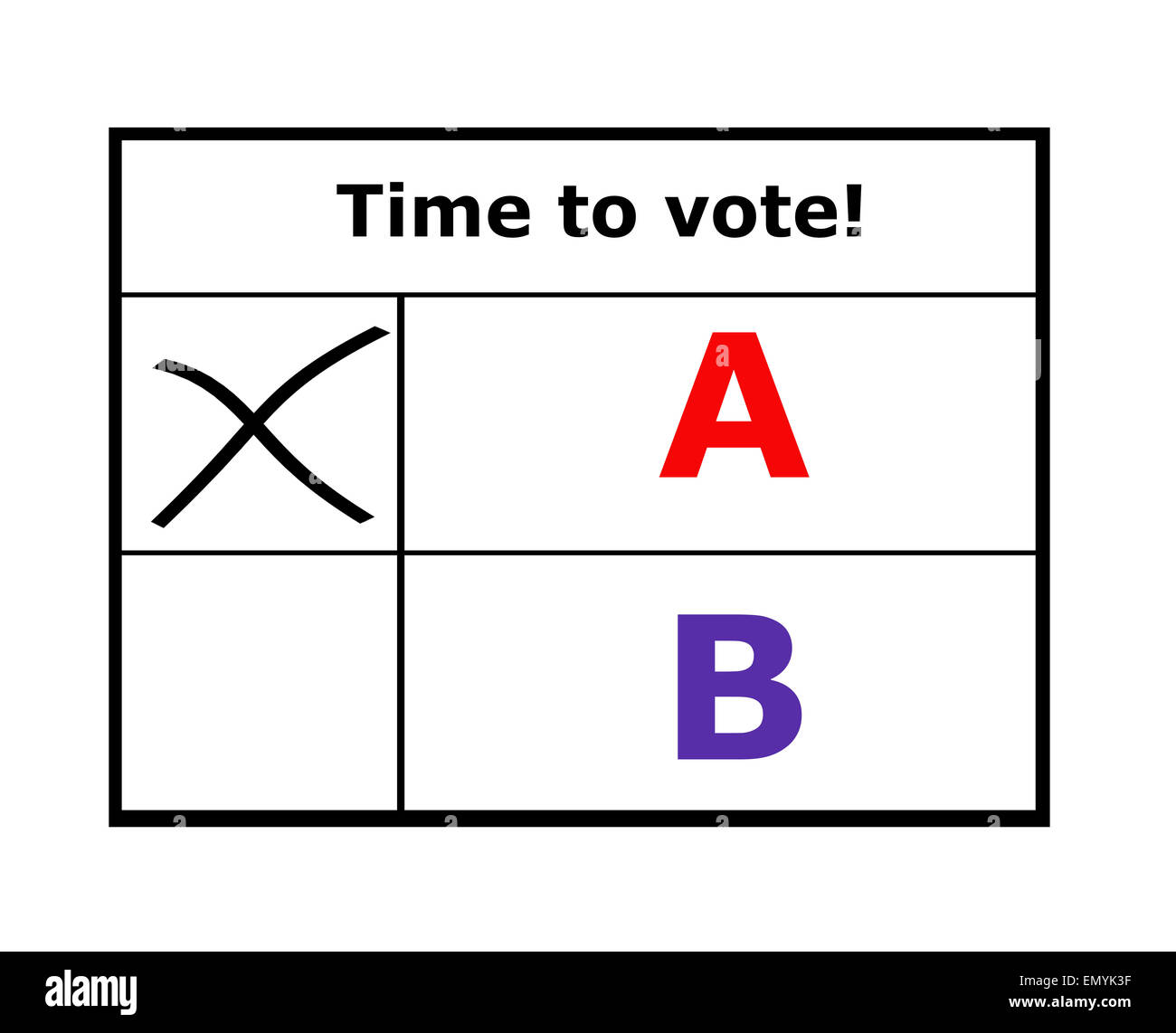 Illustration image of a voting form Stock Photo - Alamy