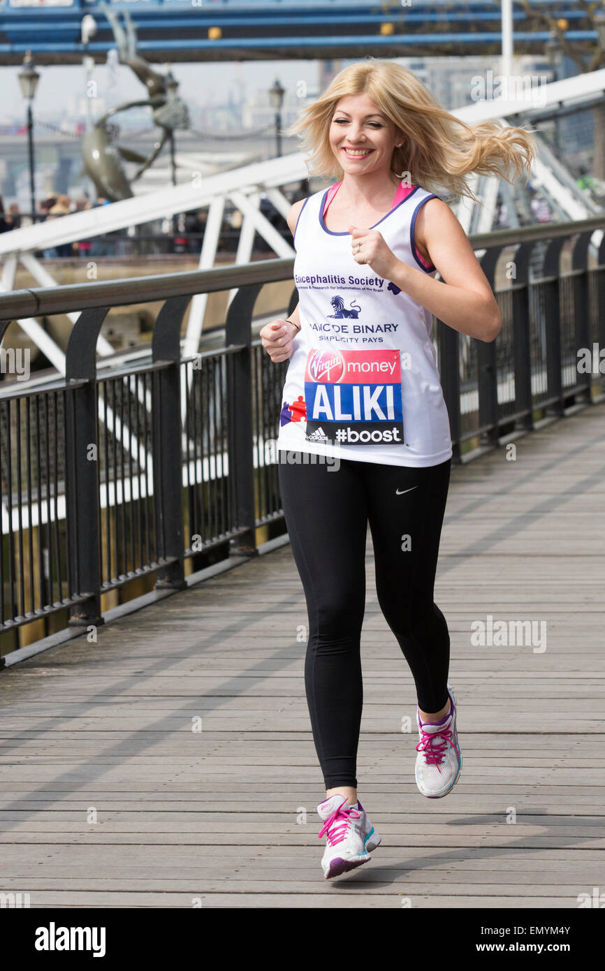 London, UK. 24 April 2015. Soprano singer and former "Britain's Got ...
