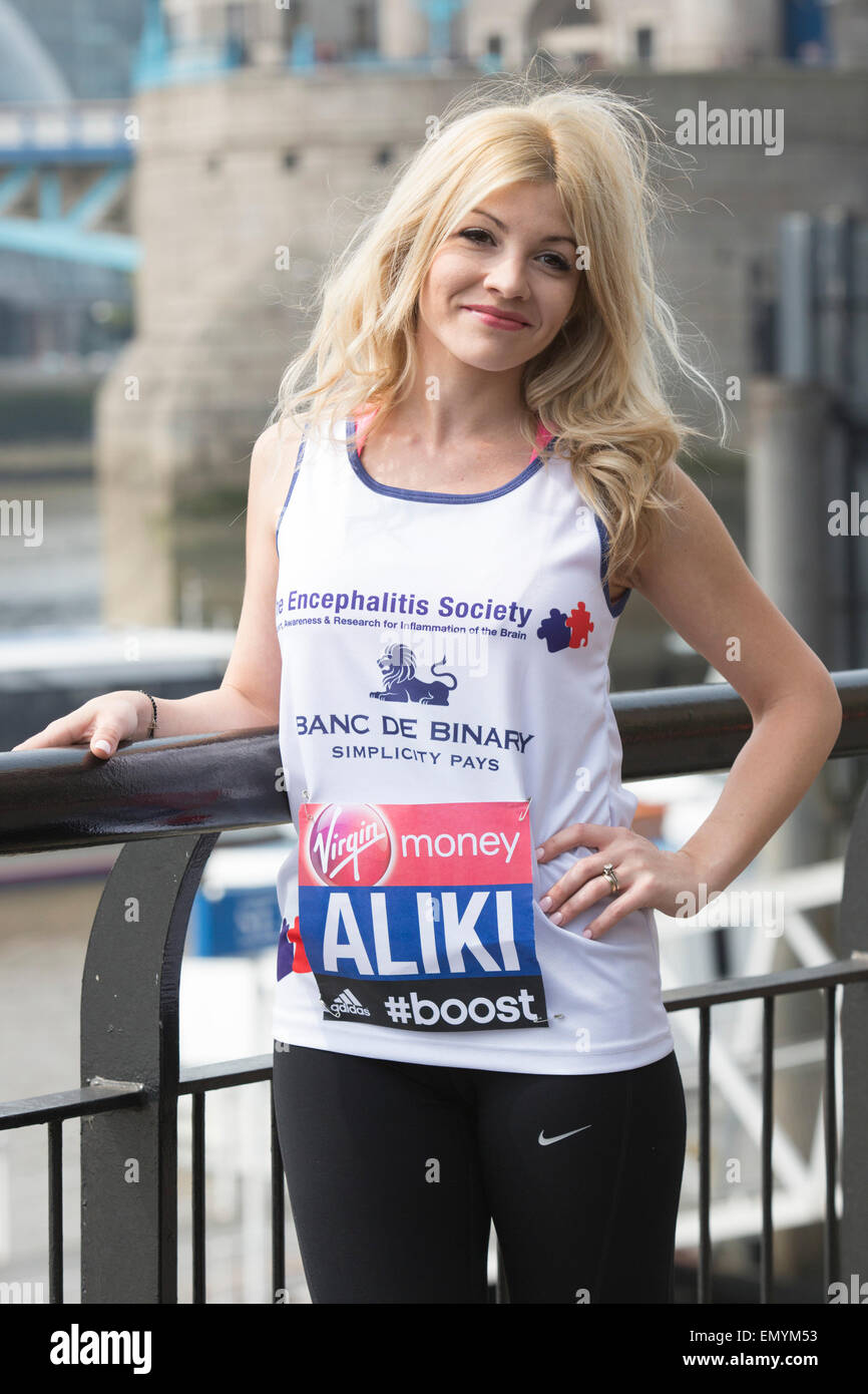 London, UK. 24 April 2015. Soprano singer and former "Britain's Got ...
