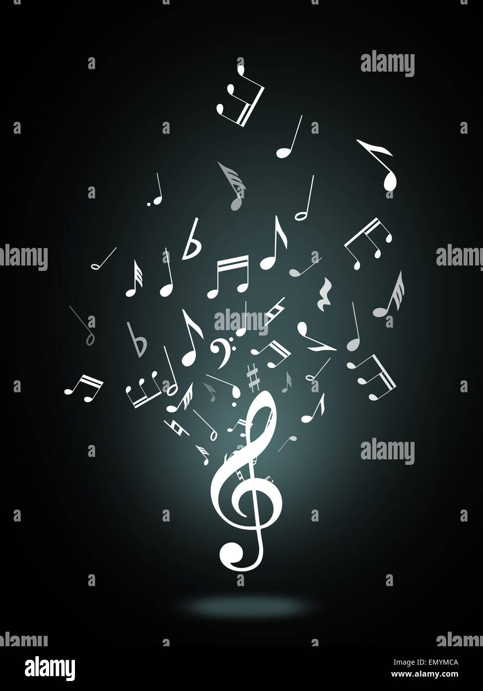 Treble clef or music symbol Stock Photo - Alamy