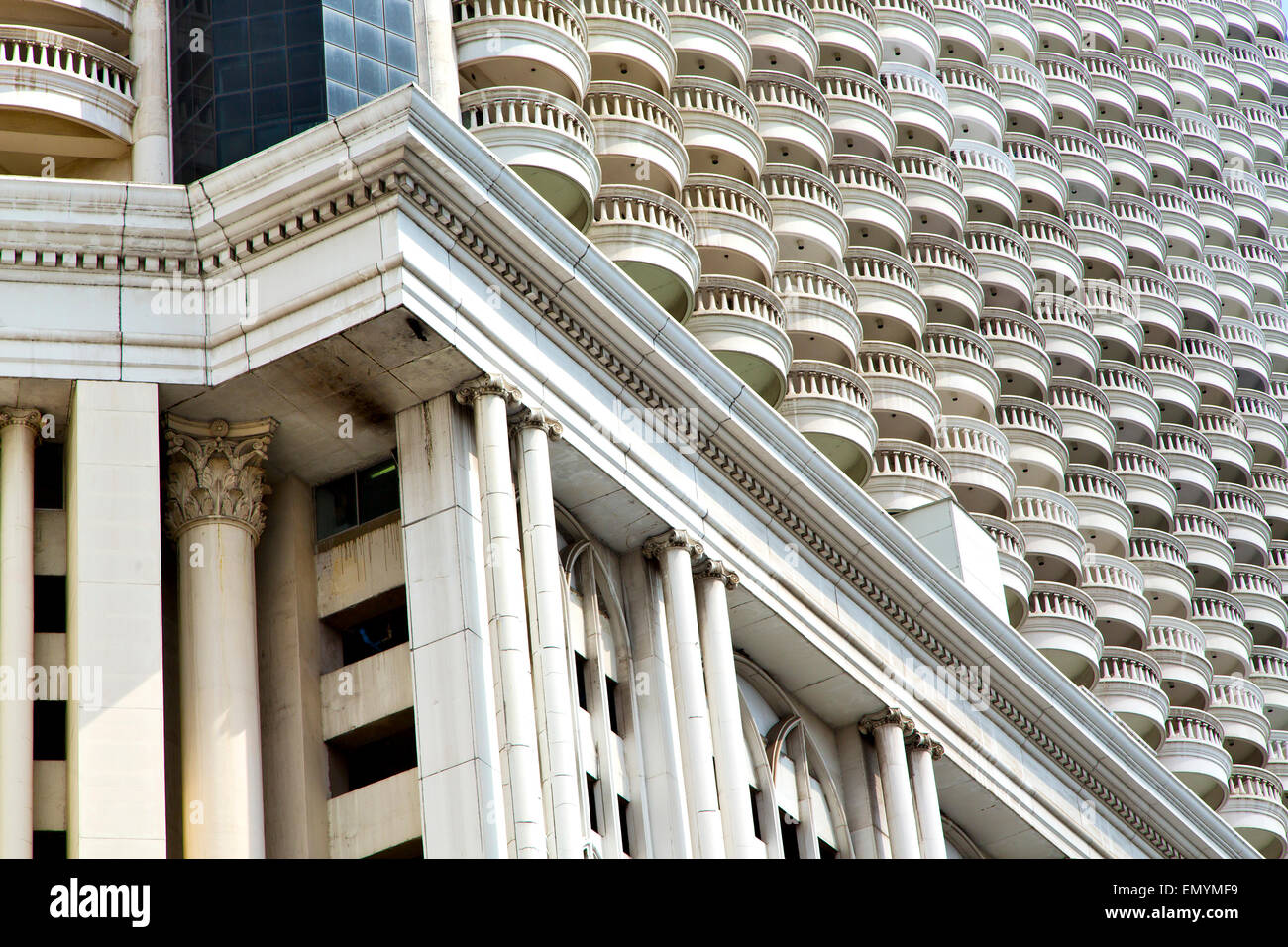 thailand bangkok office district palaces abstract modern building line ...