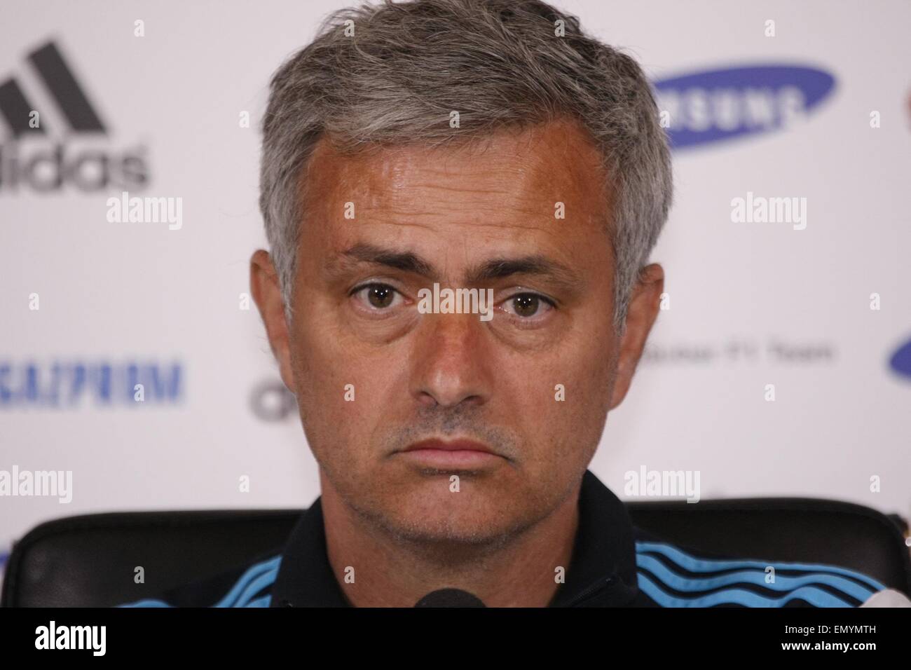 Jose Mourinho Chelsea Football Club Manager talks to media Stock Photo ...