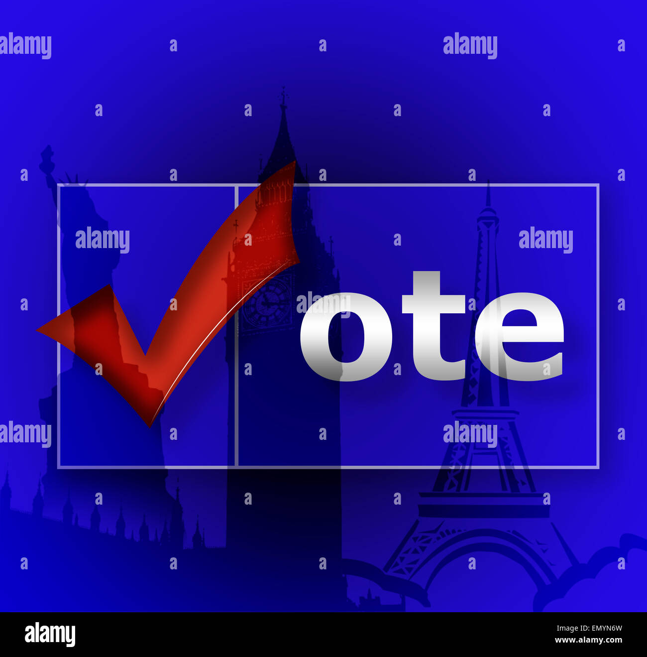 Illustration image of a voting form Stock Photo - Alamy