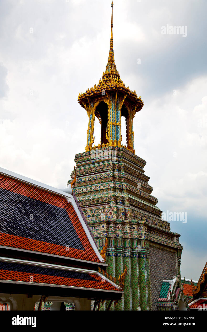 thailand asia in bangkok rain temple abstract cross colors roof wat ...