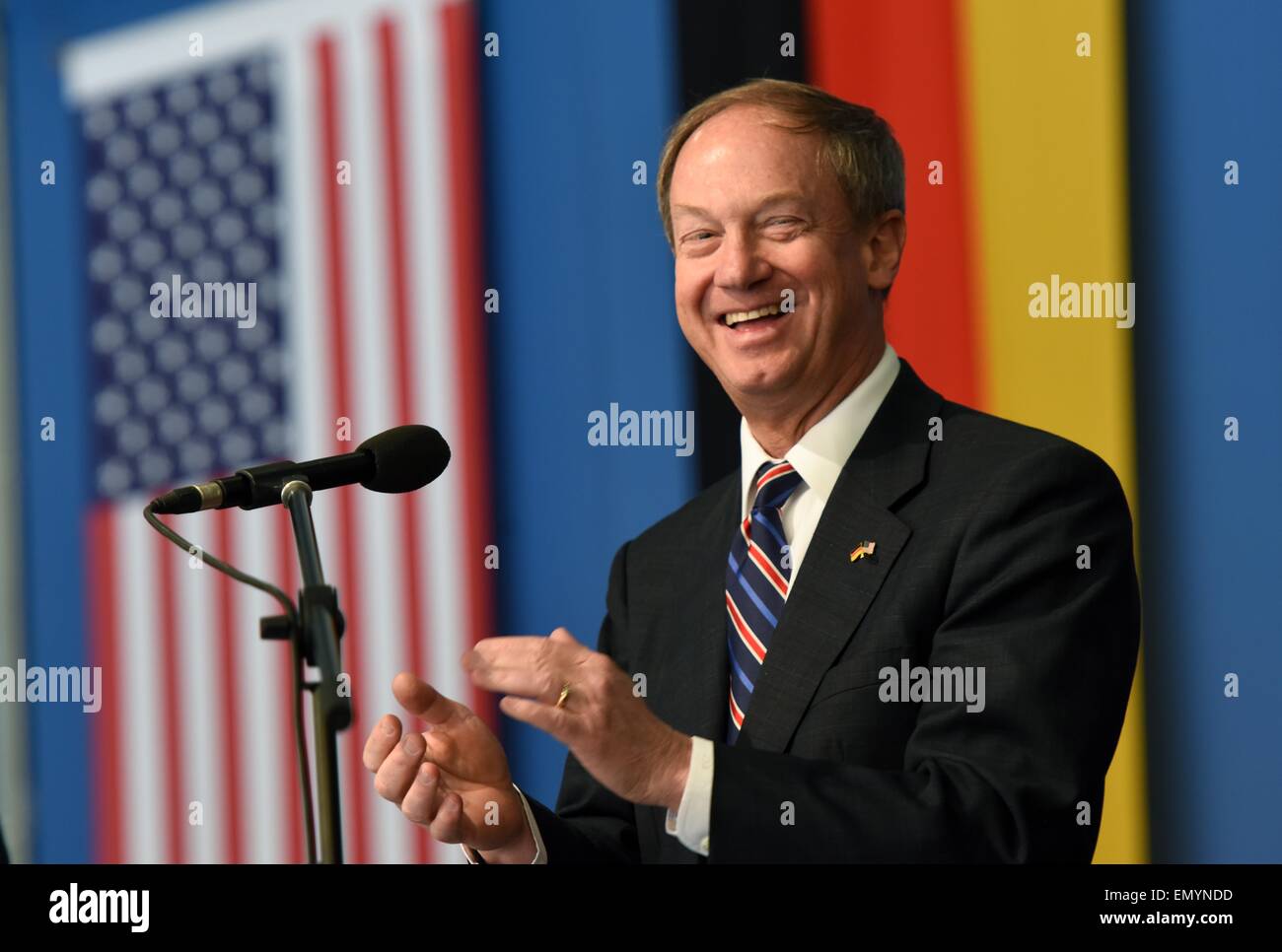 Rasdorf, Germany. 24th Apr, 2015. US ambassador John B. Emerson ...