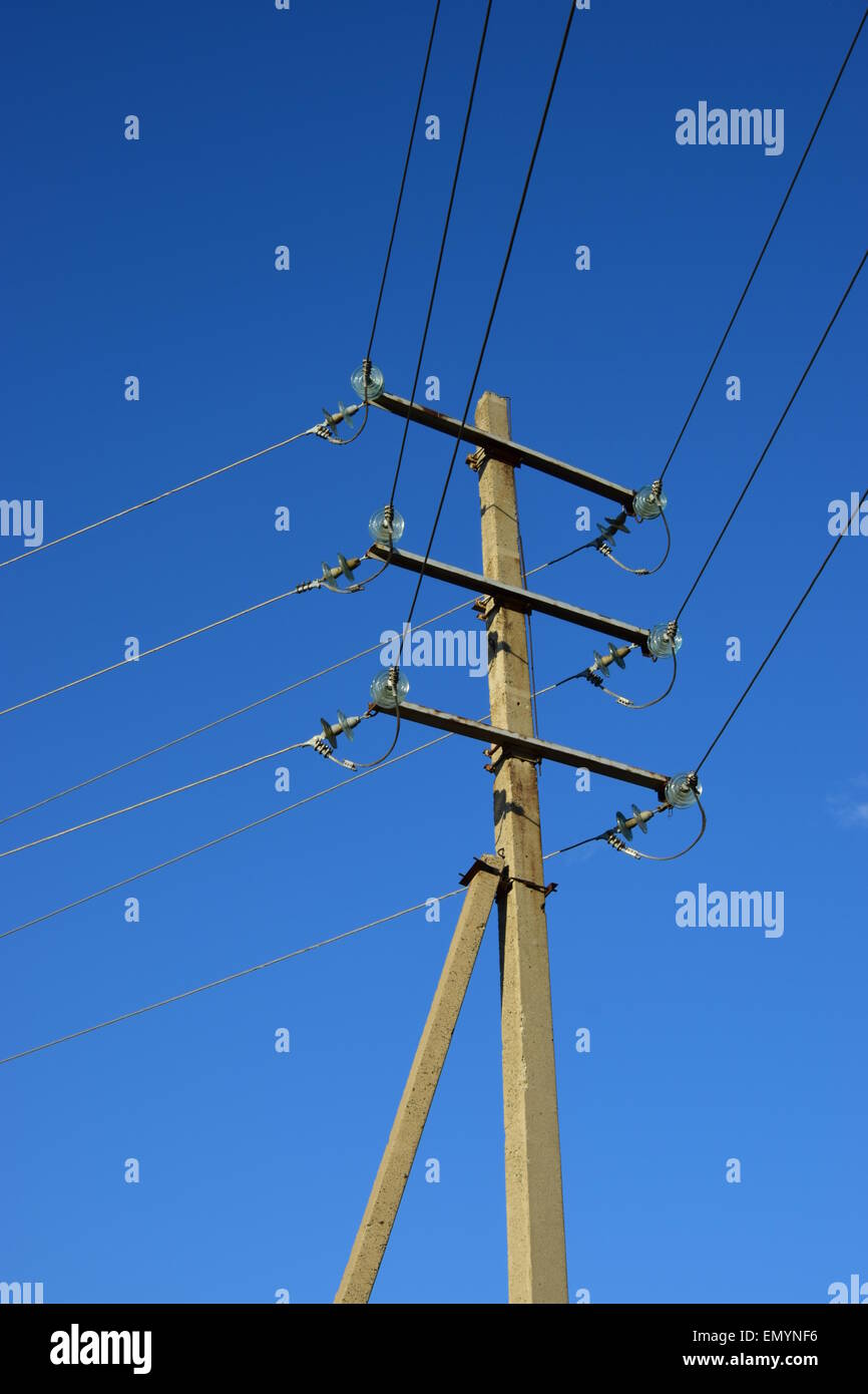 elecric pylon in retro style Stock Photo - Alamy