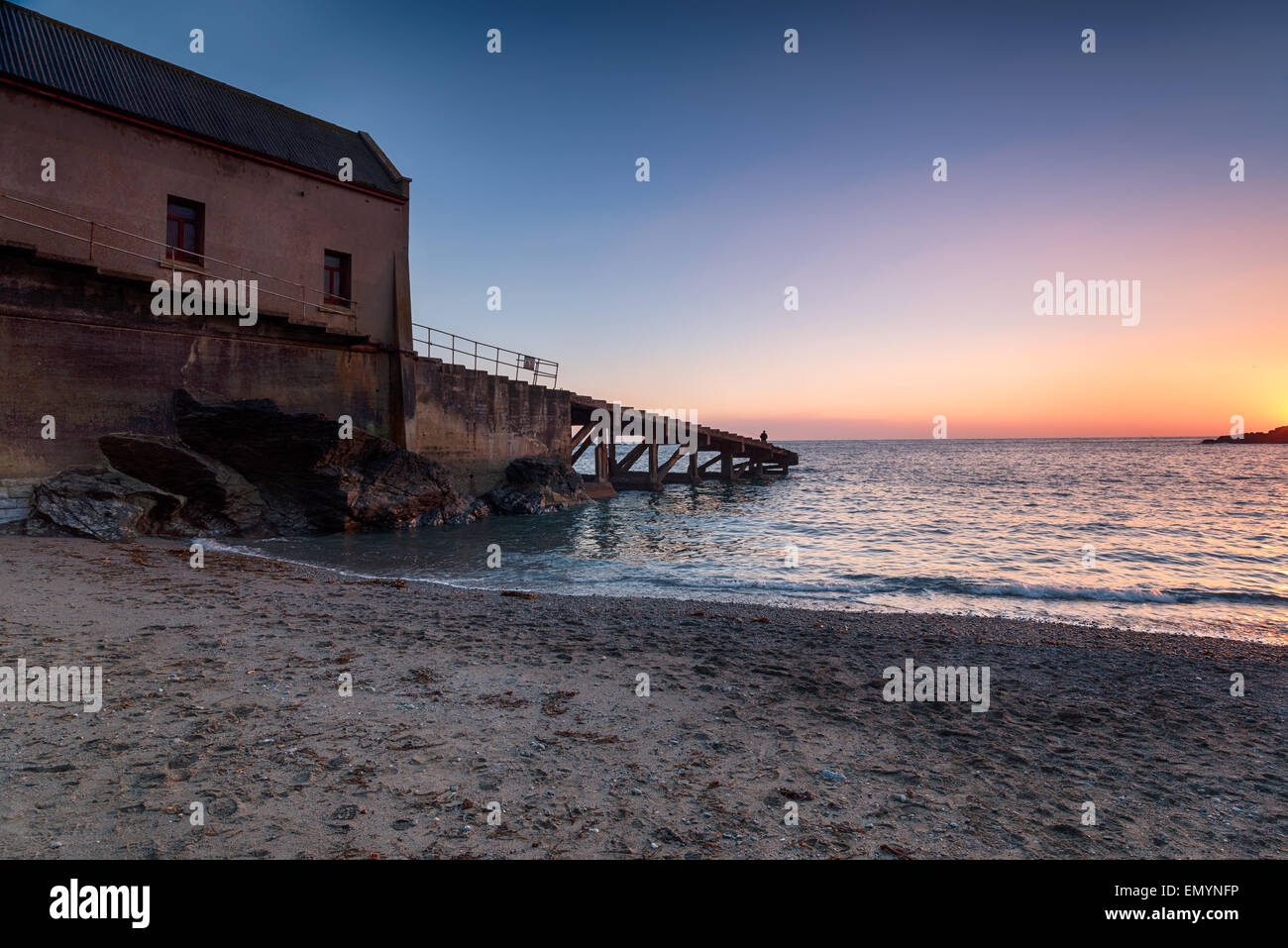 Sunset at Lizard Point in Cornwall Stock Photo - Alamy