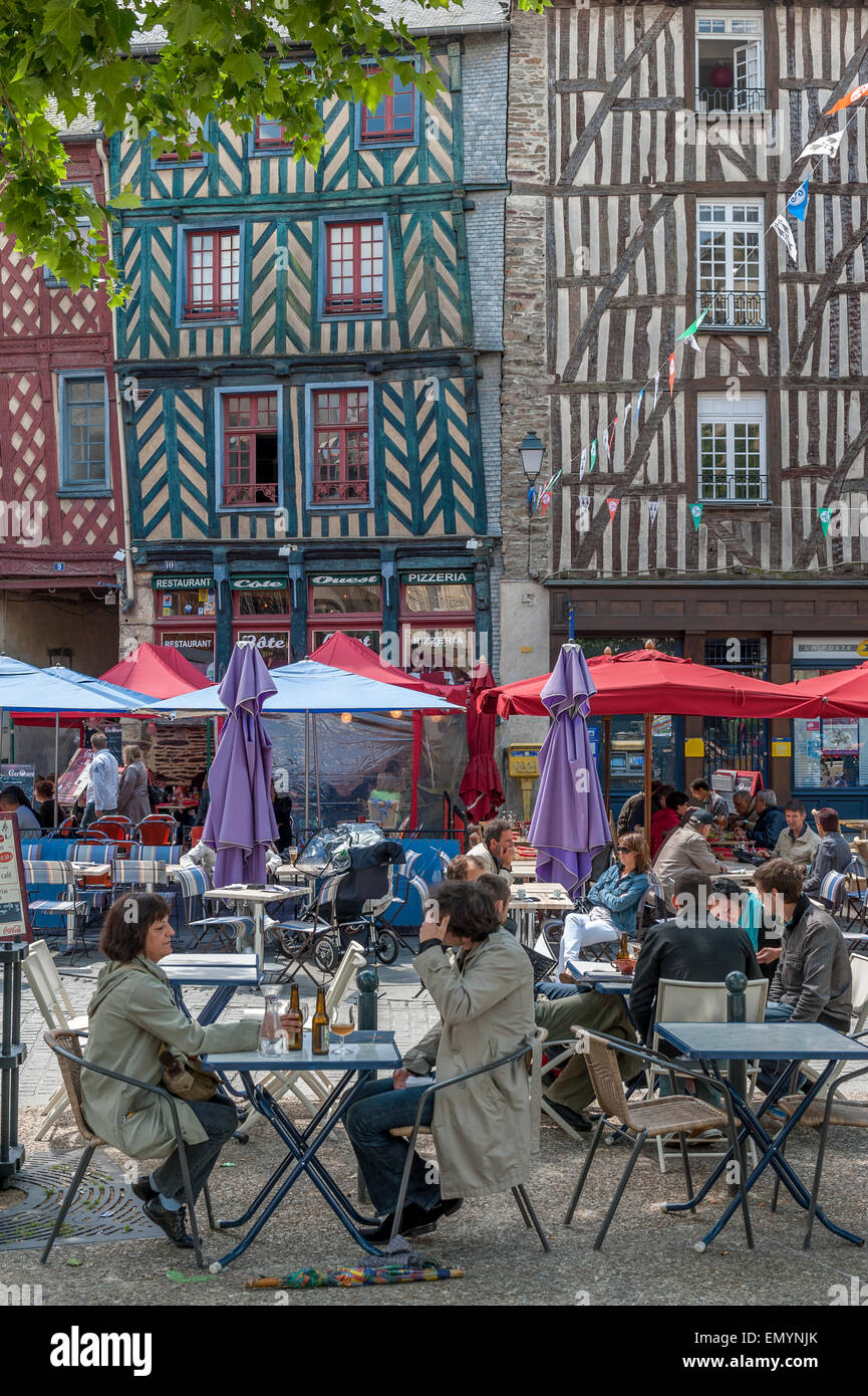 Place Sainte-Anne. Rennes. Brittany. France Stock Photo - Alamy