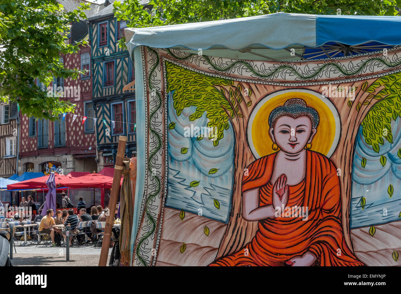 Place Sainte-Anne. Rennes. Brittany. France Stock Photo - Alamy