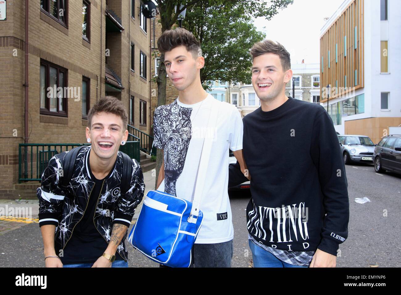 X Factor final contestants arrive at music studio rehearsals. Featuring ...