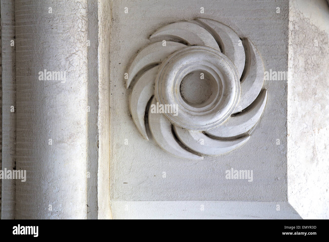 thailand bangkok palaces temple abstract in the concrete brick shadow ...