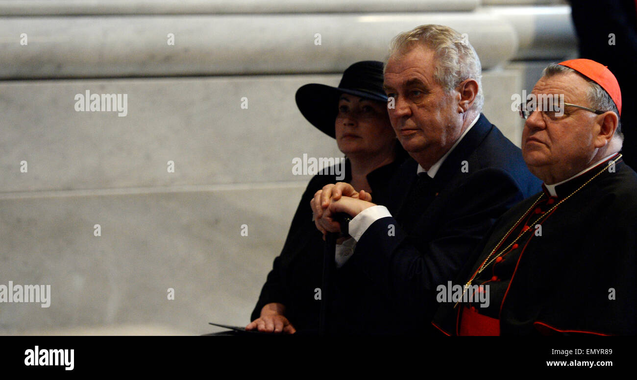 Czech President Milos Zeman was received by Pope Francis at the Vatican ...