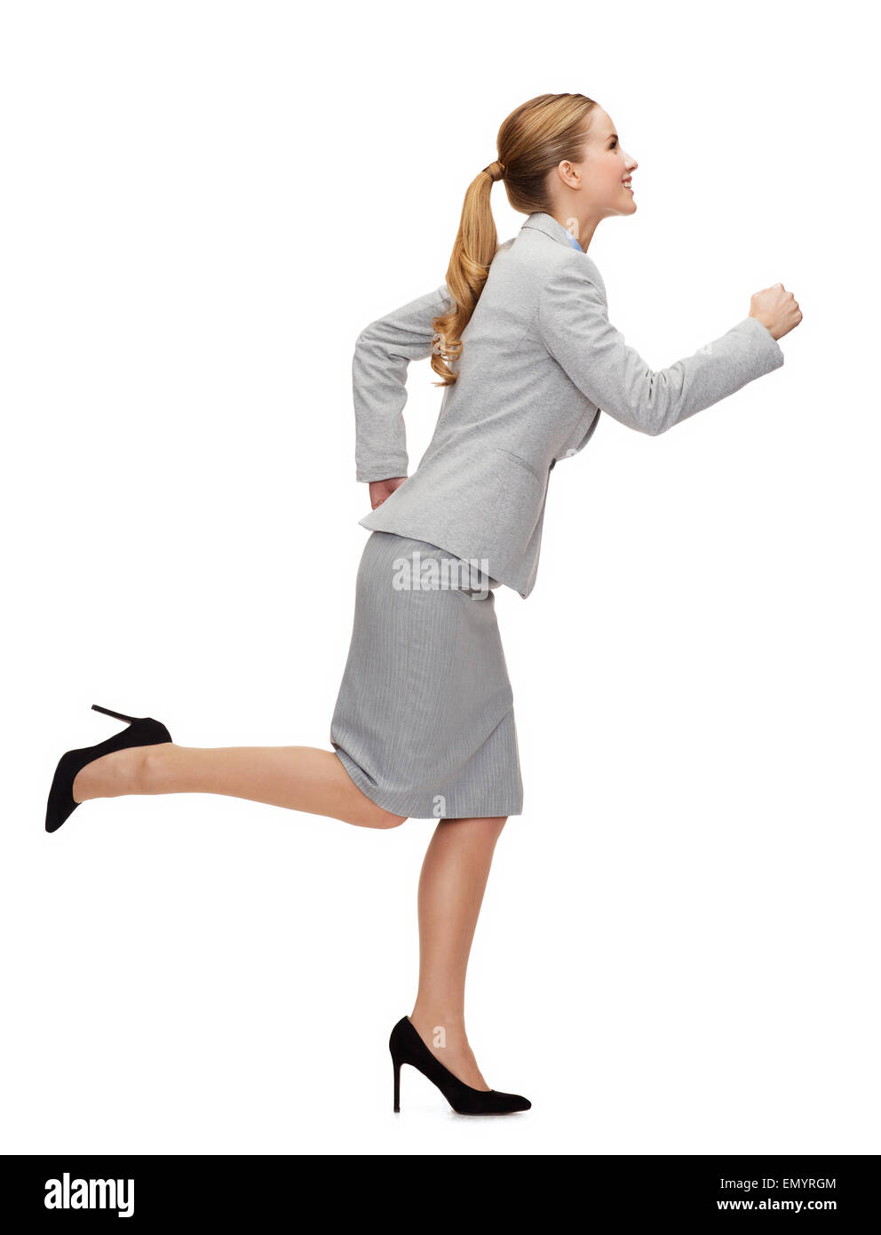 Race winning woman Cut Out Stock Images & Pictures - Alamy