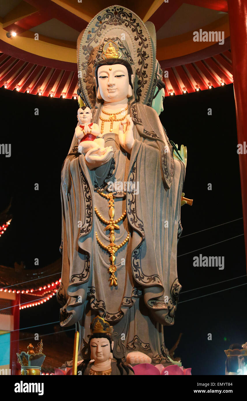 Gorgeous buddha statue in a buddhish Temple during Wesak day at Kuala ...
