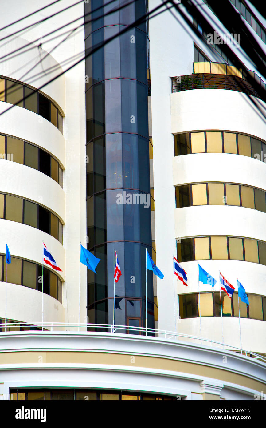 thailand bangkok office district palaces abstract modern building line ...