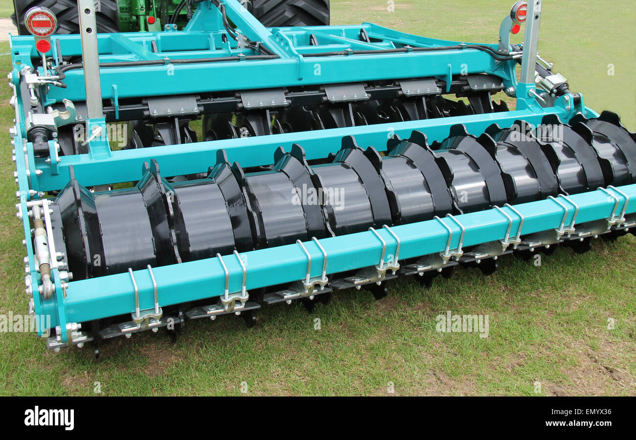 A Modern Agricultural Disc Harrow Farming Trailer Stock Photo - Alamy