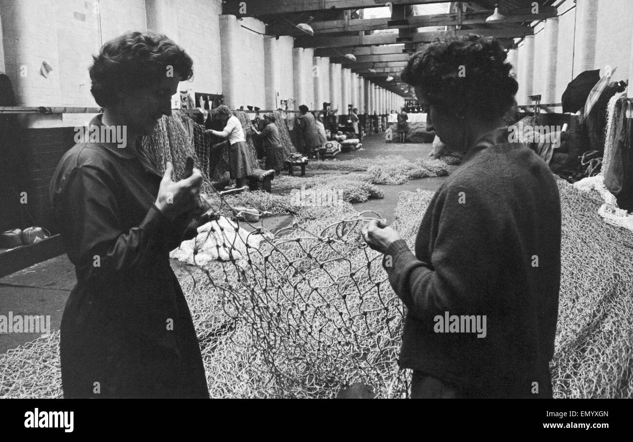 Women at work in the sheds at the Belfast Ropeworks Company which is ...