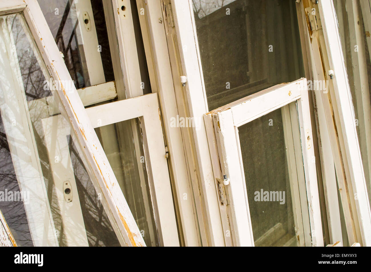 Old window frames hi-res stock photography and images - Alamy