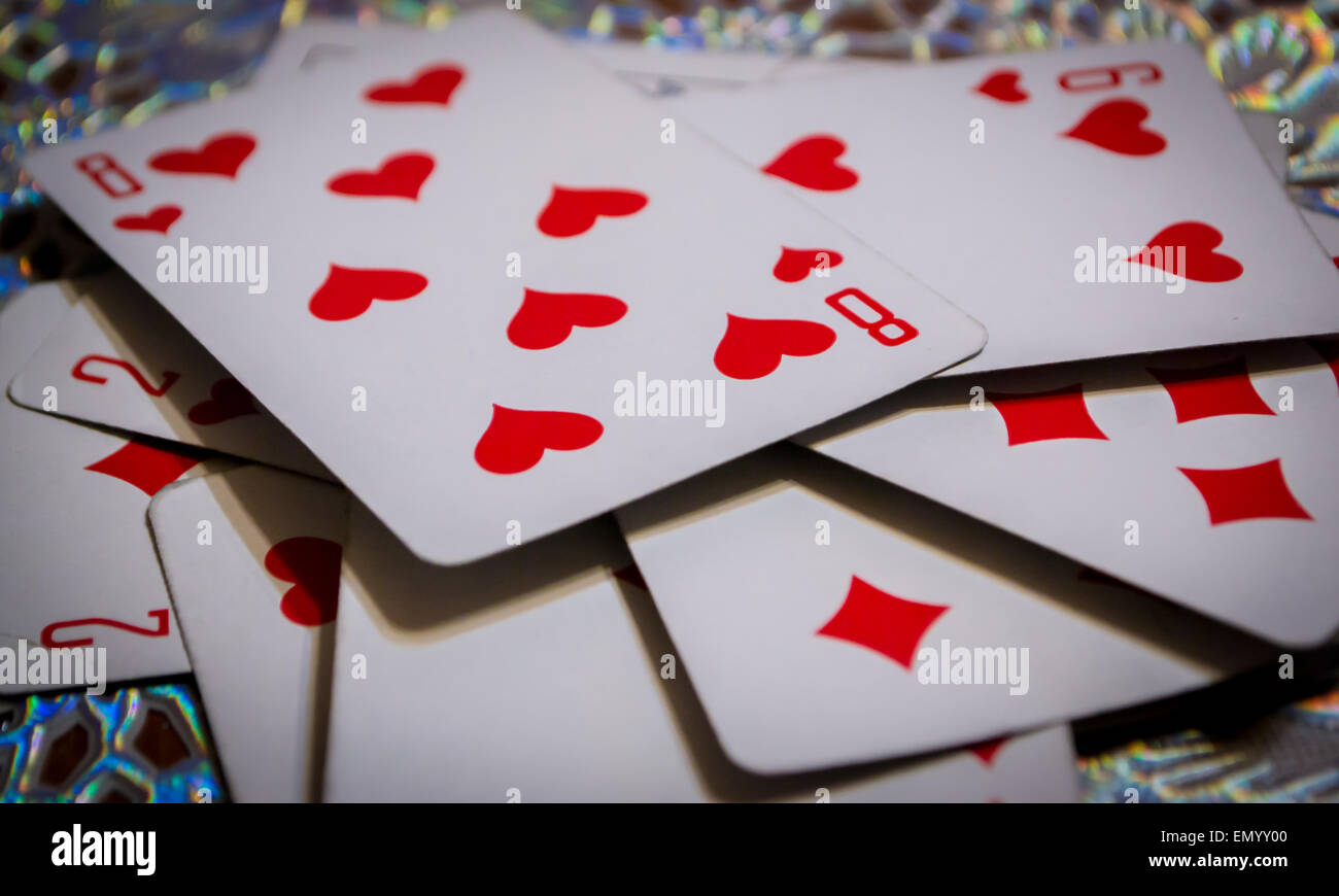 Cards thrown on table hi-res stock photography and images - Alamy