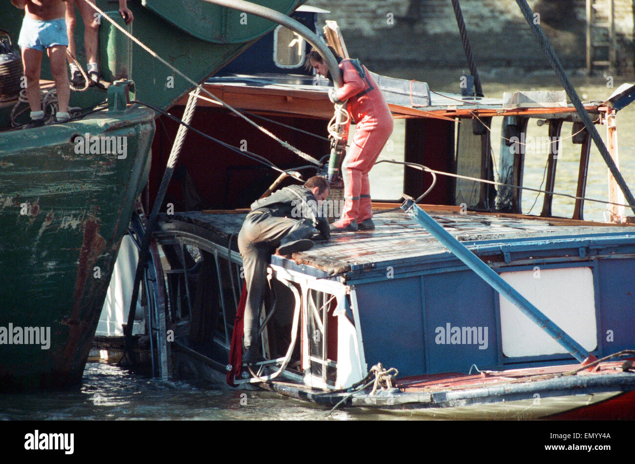 The pleasure boat Marchioness sank after being hit by the dredger ...