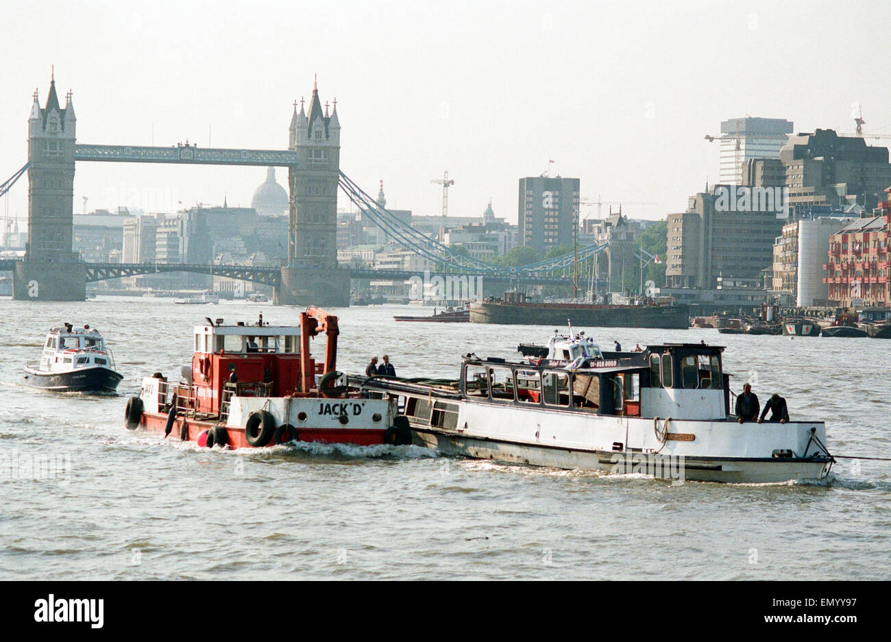 The pleasure boat Marchioness sank after being hit by the dredger ...