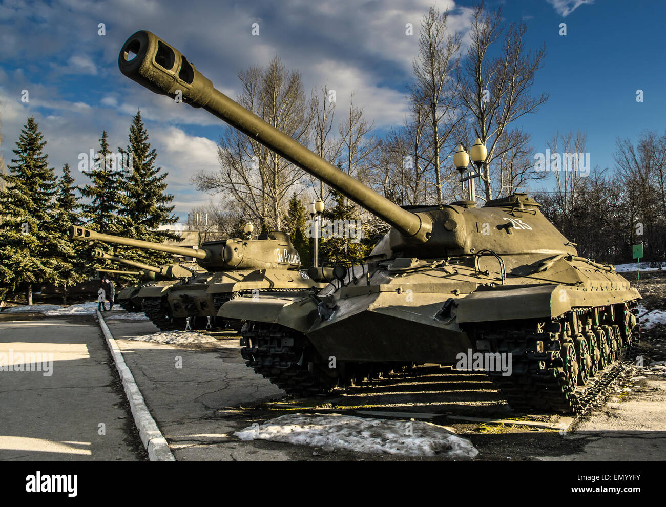 Stationary Russian IS3 Tank on display at a local war museum in Russia ...