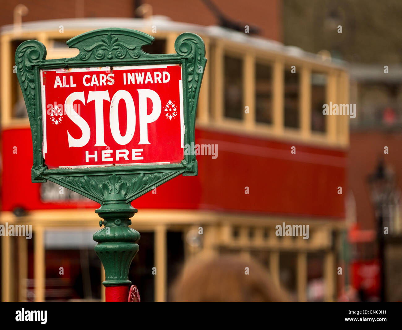 Old tram stop sign hi-res stock photography and images - Alamy
