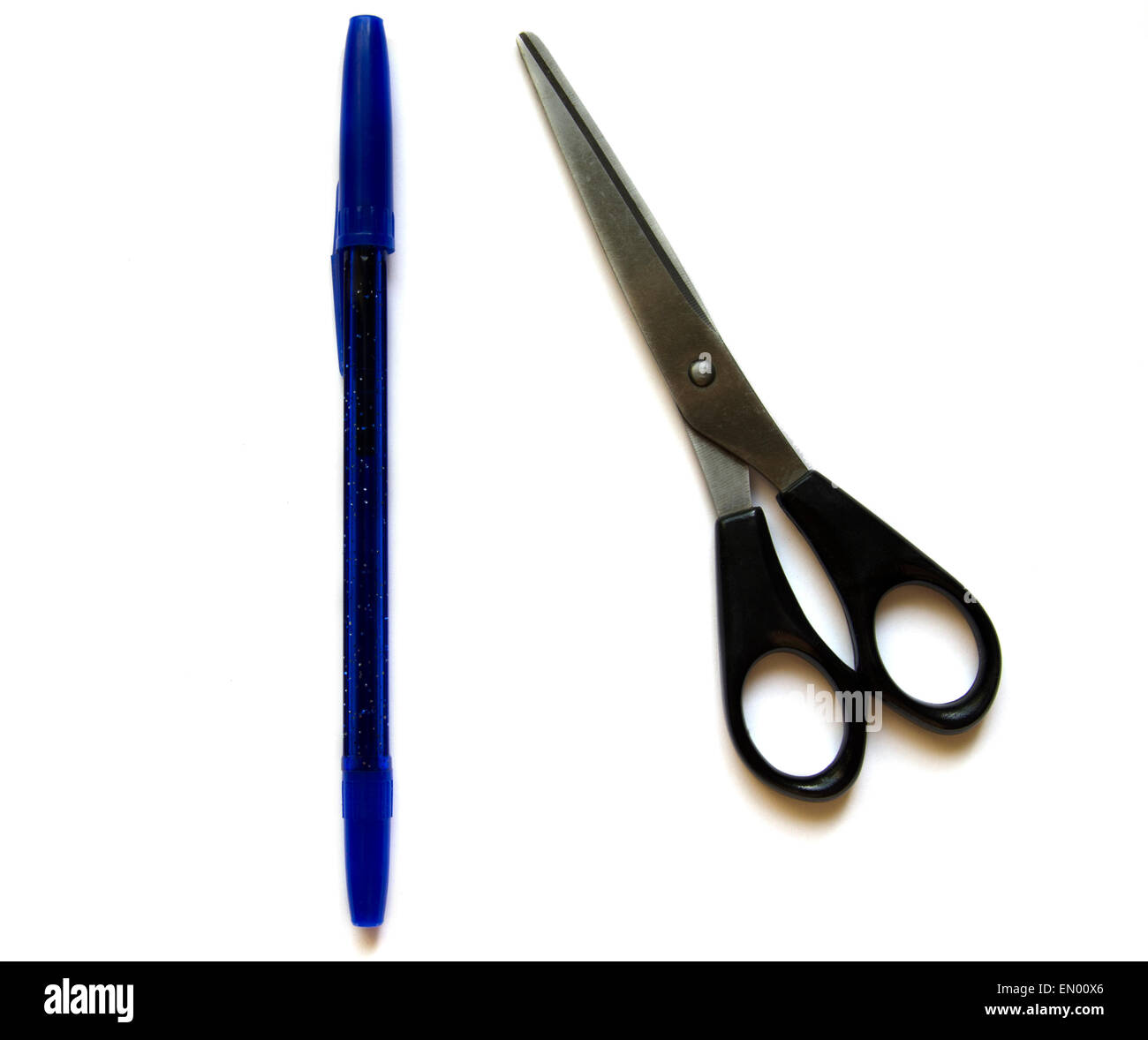Pen and Scissors Stock Photo - Alamy