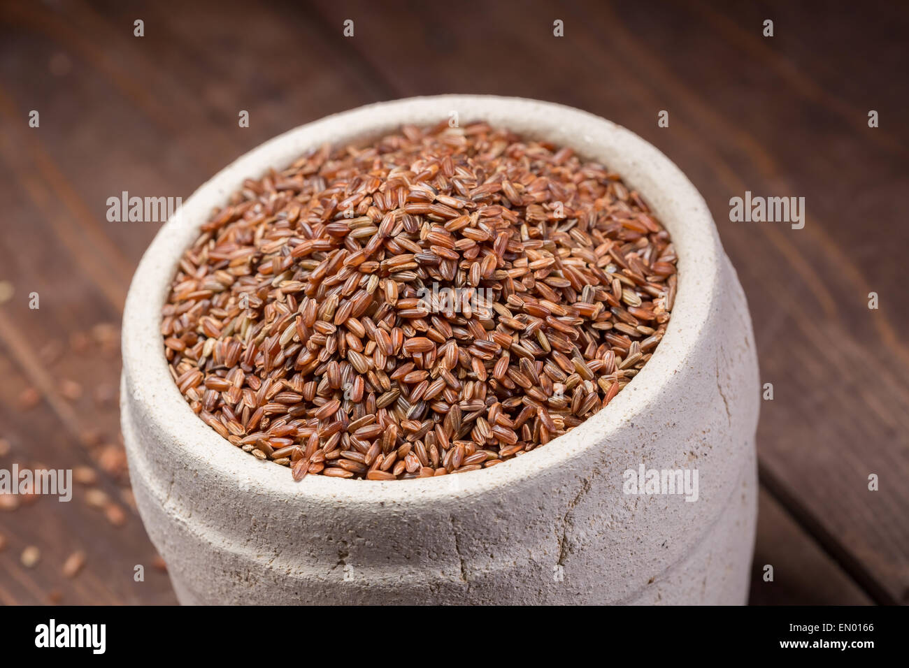 wild red rice in bowl Stock Photo - Alamy
