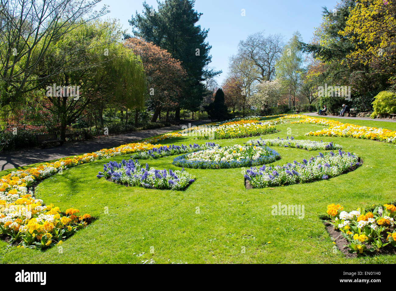 Spring at the Arboretum Park in Nottingham City Centre, Nottinghamshire ...