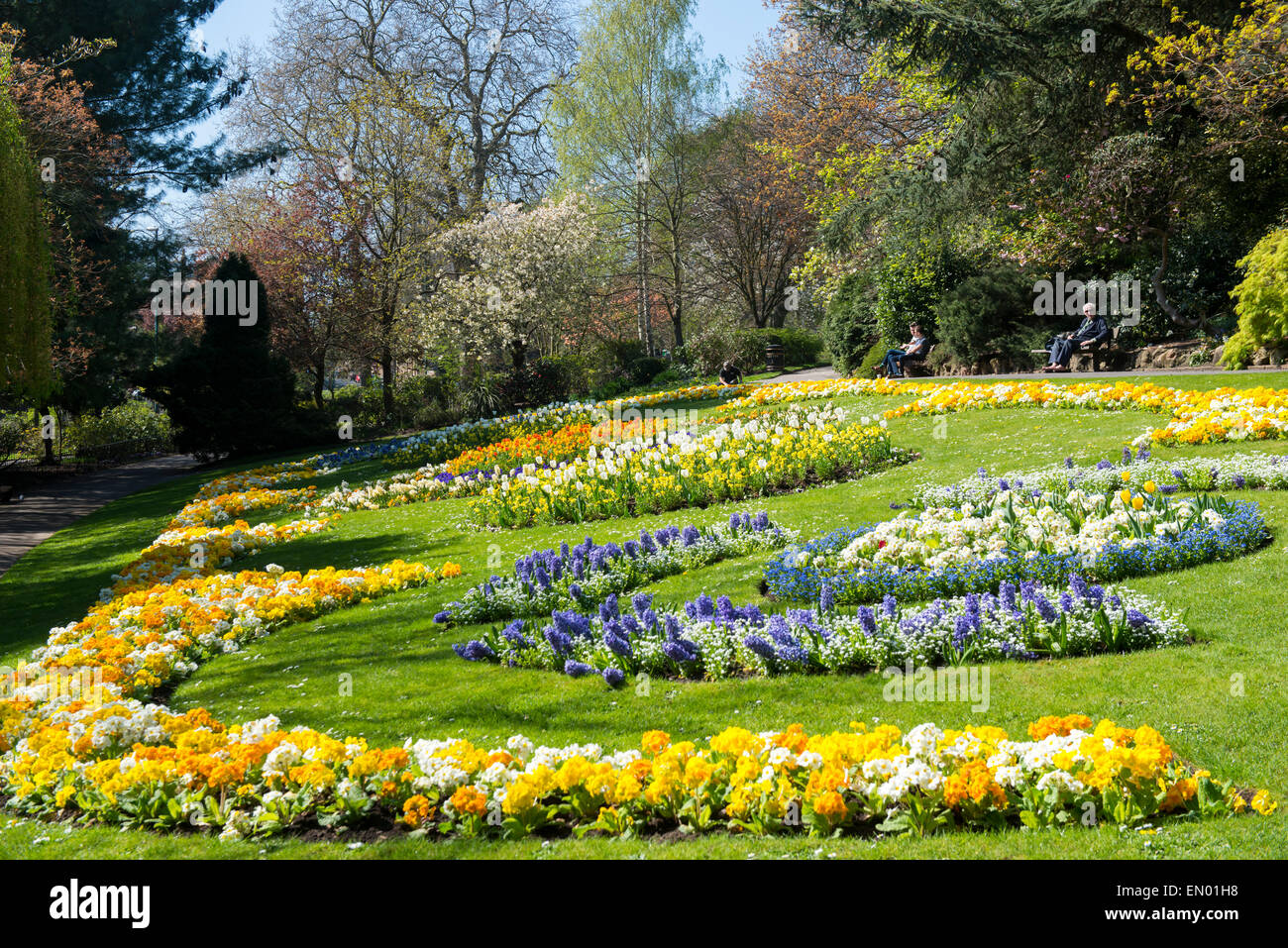 Spring at the Arboretum Park in Nottingham City Centre, Nottinghamshire ...