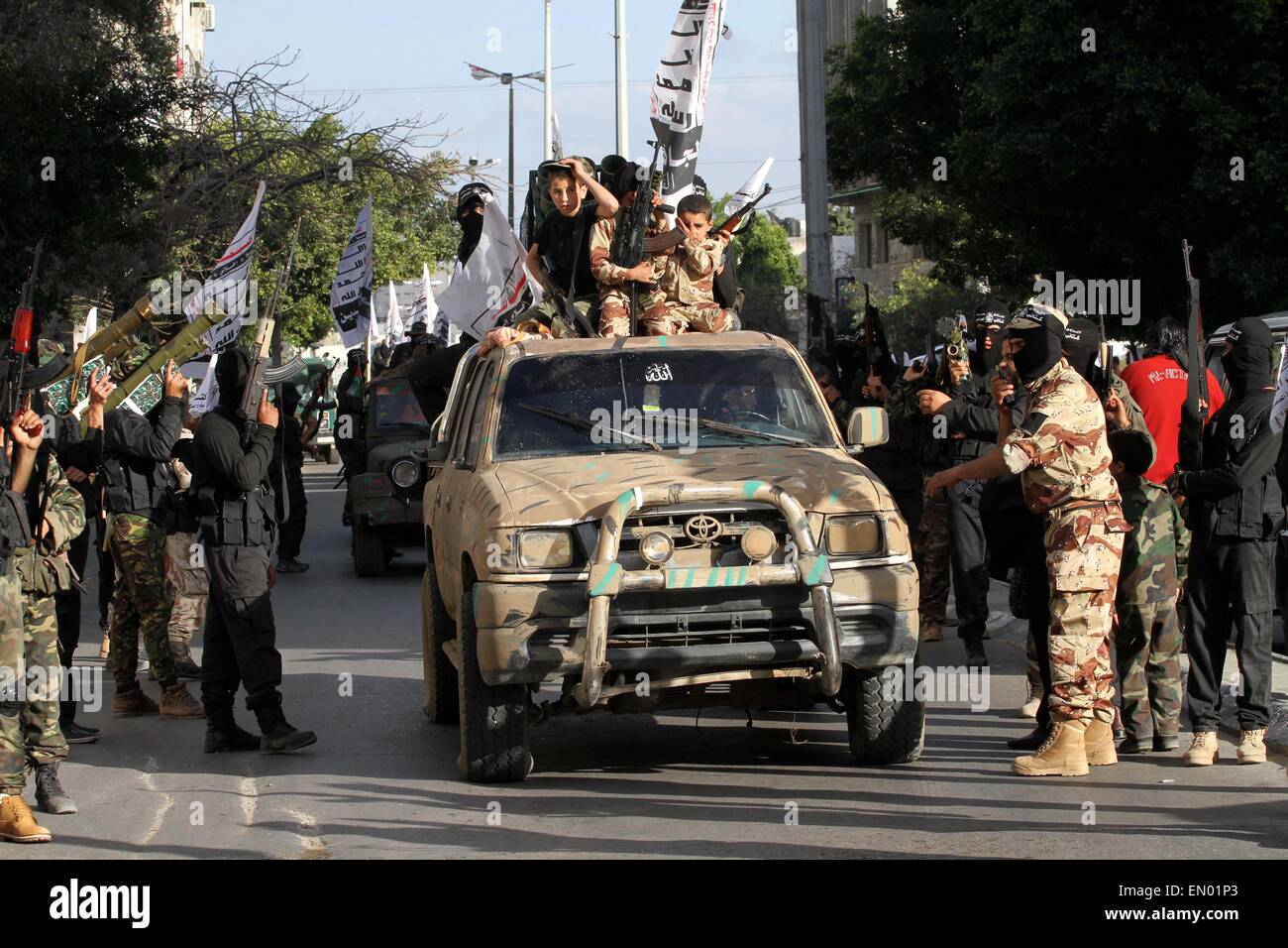 Gaza City, Gaza Strip, Palestinian Territory. 1st Jan, 2000. Members of ...
