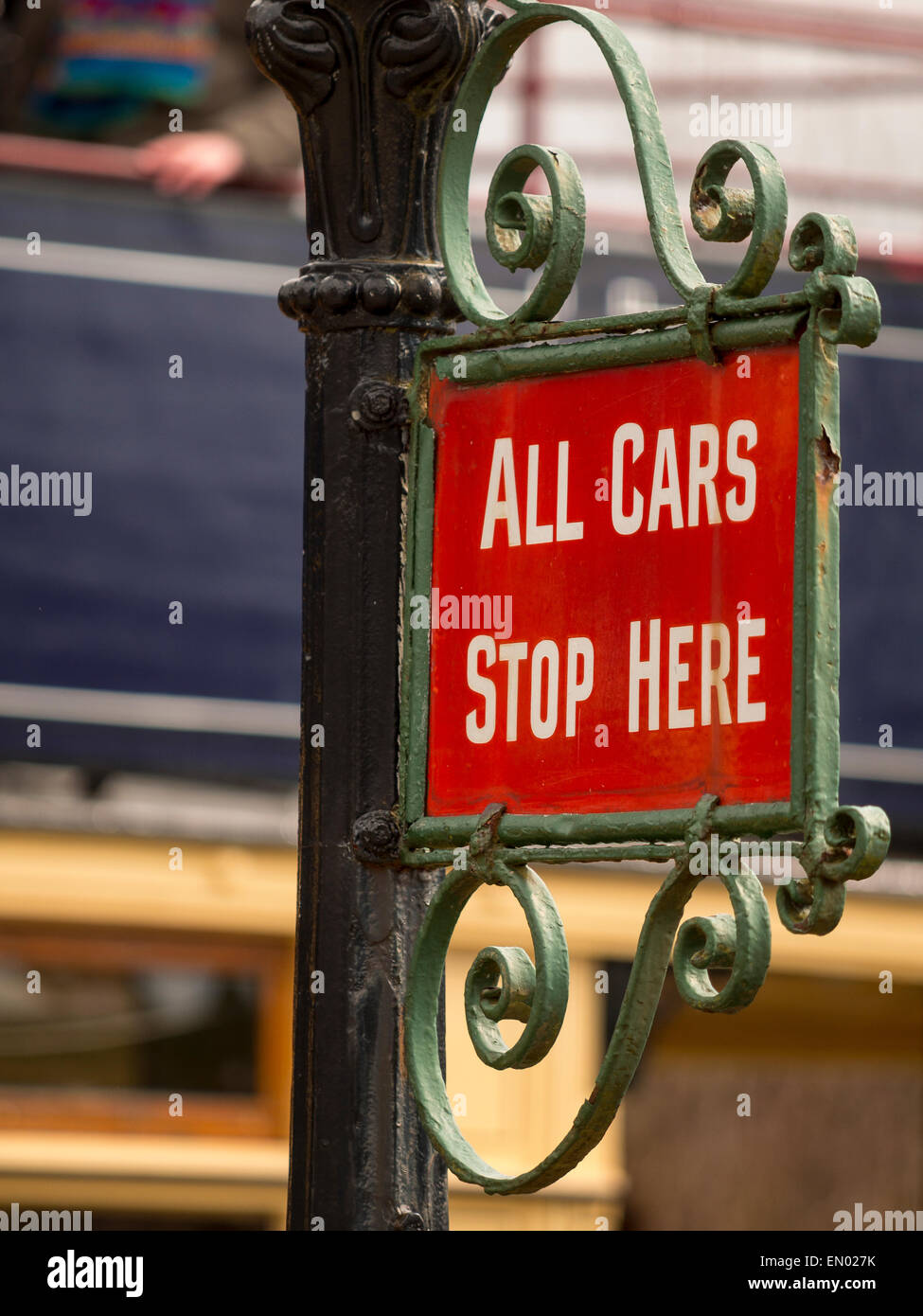 Old tram stop sign hi-res stock photography and images - Alamy