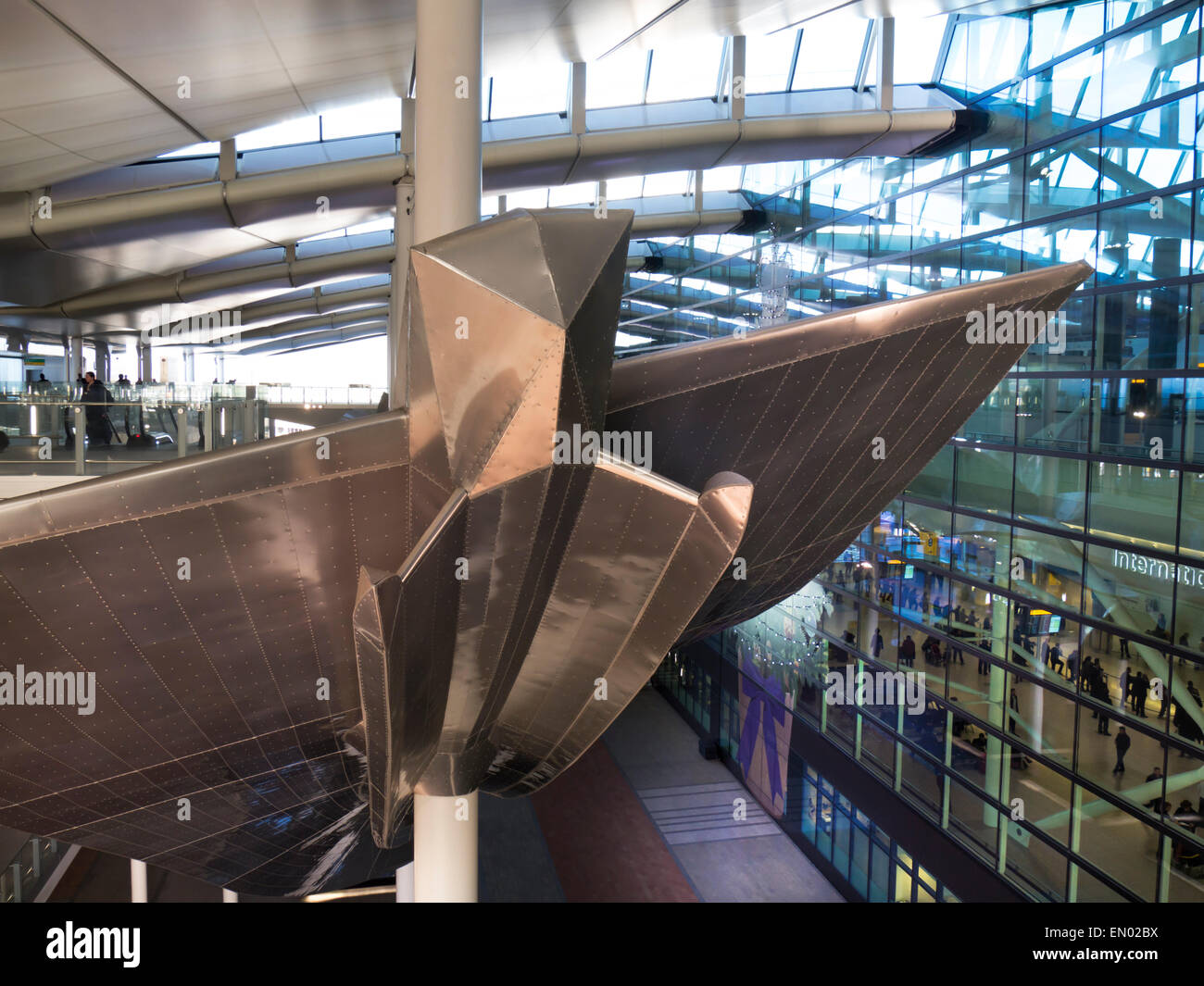 UK, England, Heathrow airport Terminal 2 slipstream Stock Photo - Alamy