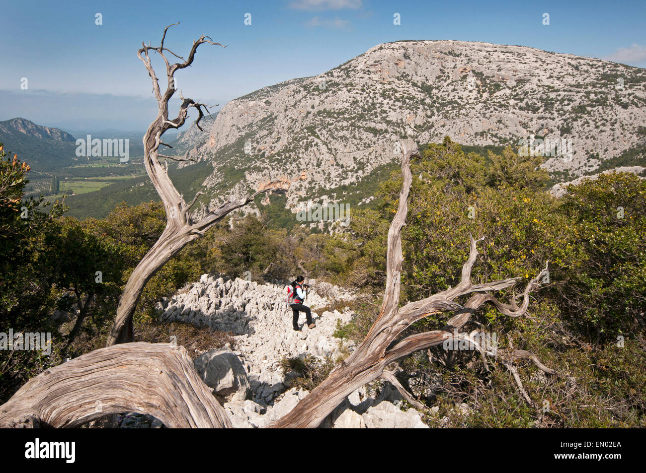 Dorgali,Sardinia,Italy, 12/4/2015.Tourist trekking and landscapes in ...