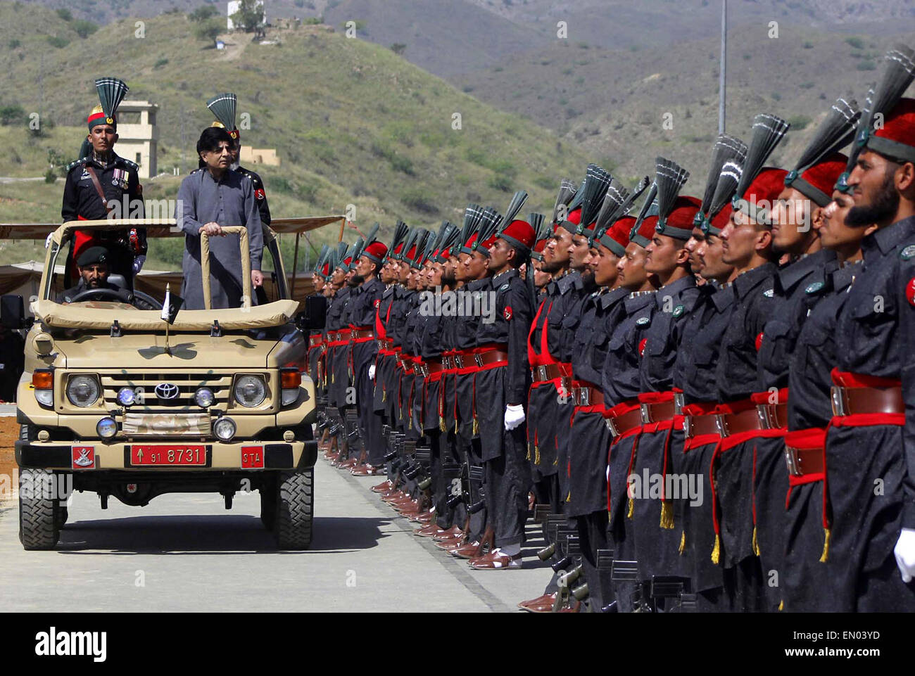 Interior Minister Chaudhry Nisar Ali Khan reviewing the Parade of 19th ...