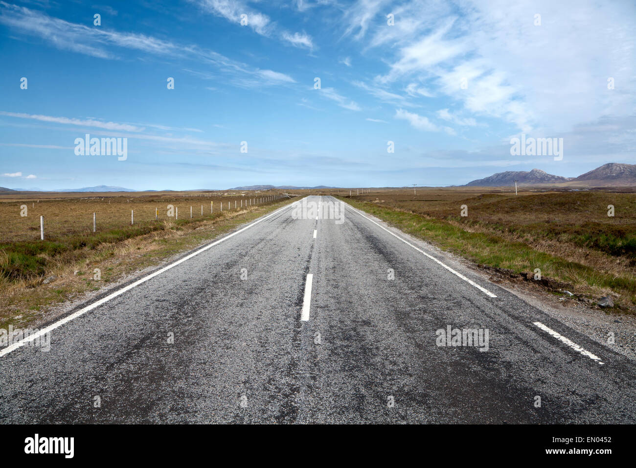 Scottish desert road Stock Photo - Alamy