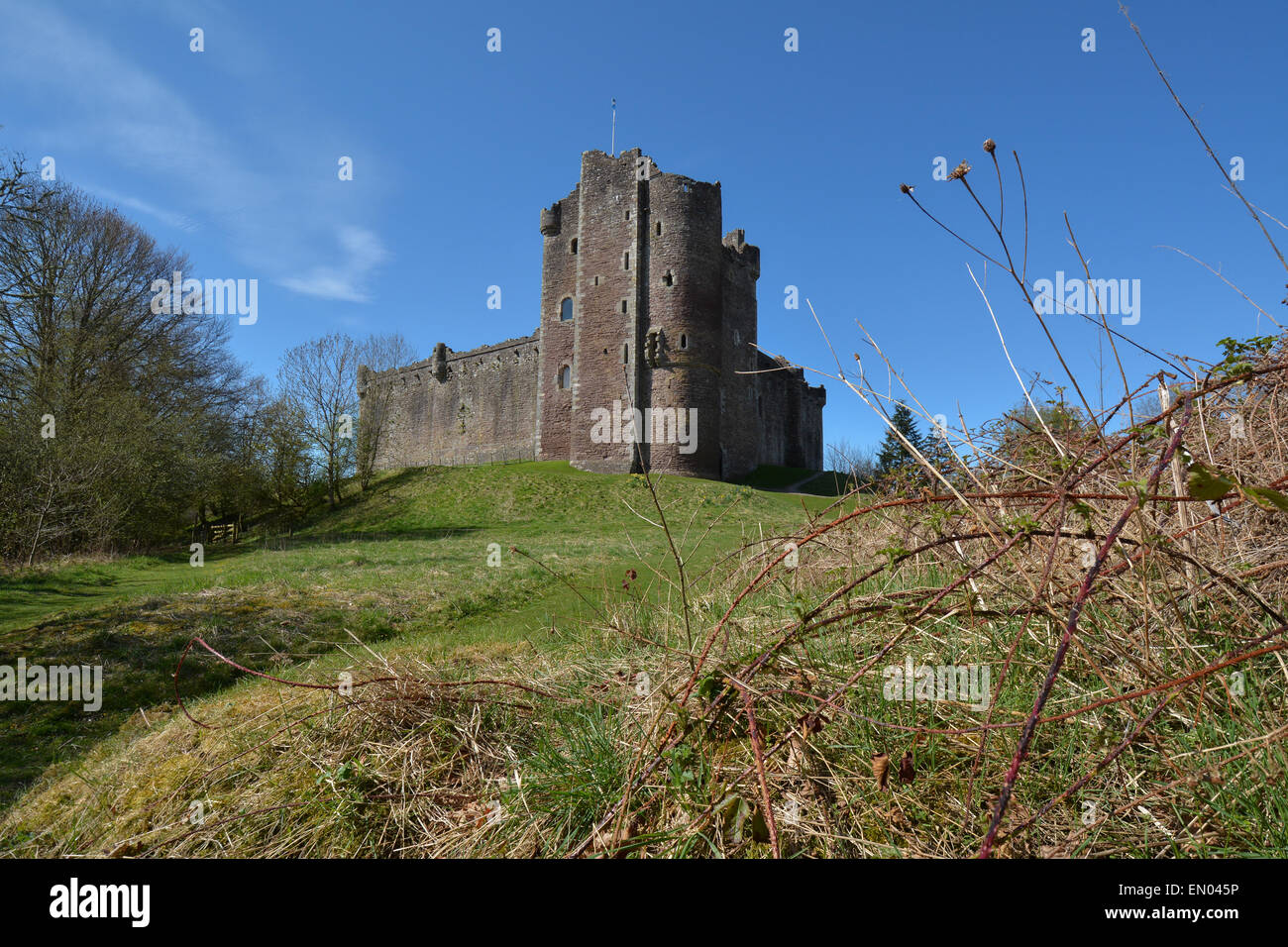 DOUNE CASTLE, DOUNE, STIRLING, SCOTLAND - 23 APRIL 2015: the exterior ...