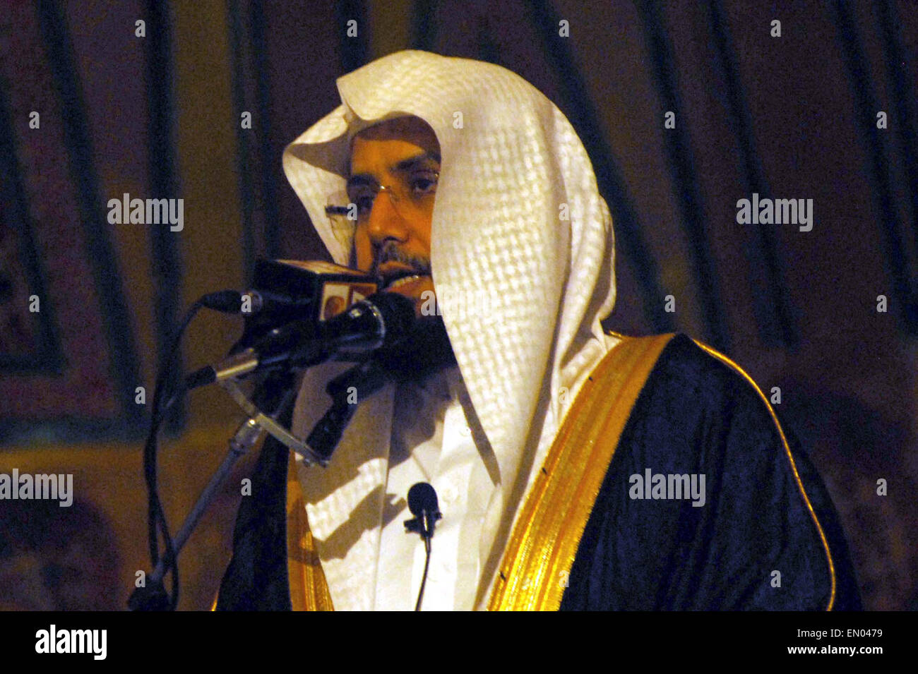 Imam-e-Kaaba Sheikh Khalidul Ghamidi delivers sermon as he is leading ...