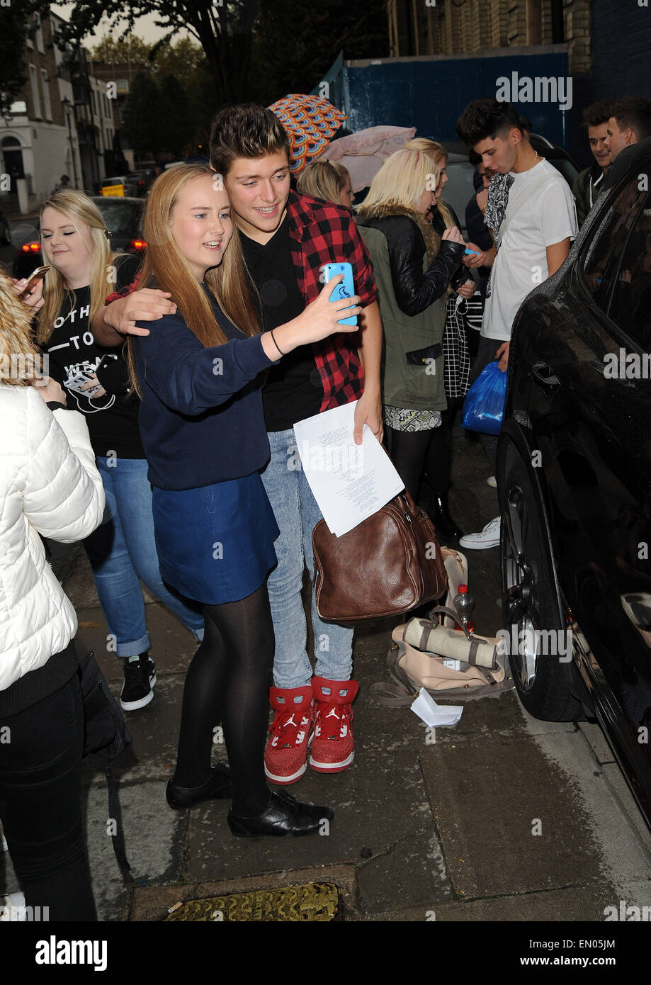 X Factor contestants at studio in West London Featuring: Stereo Kicks ...