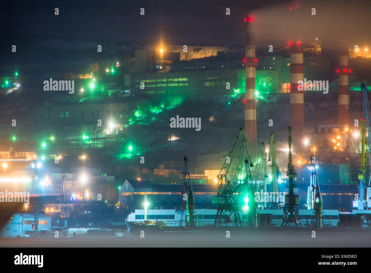 Night Novorossiysk. Krasnodar krai, Russia Stock Photo - Alamy
