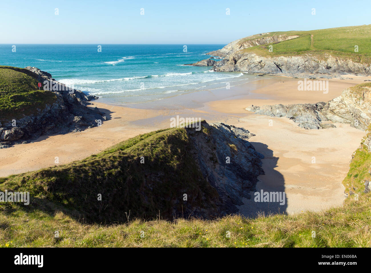 Porth Joke beach next to Crantock bay Cornwall England UK near Newquay ...