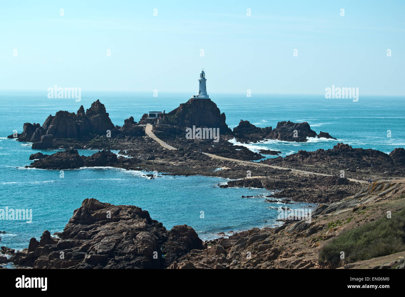 La Corbière lighthouse, Jersey, Channel Islands Stock Photo - Alamy